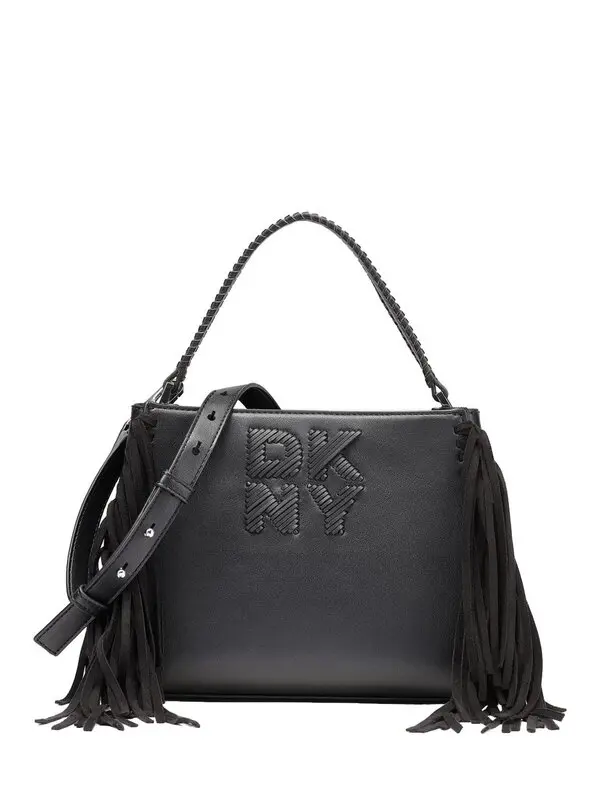 Dkny Foster Medium Satchel - Black/silver