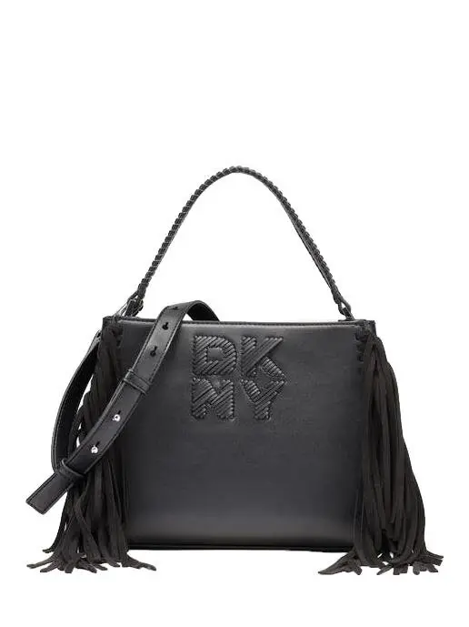 Dkny Foster Medium Satchel - Black/silver