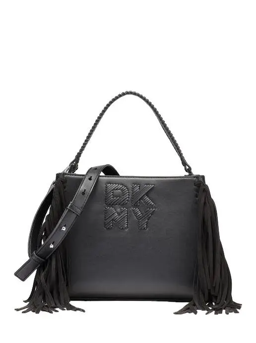 Dkny Foster Medium Satchel - Black/silver