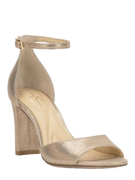 Jessica Simpson Luxcilla Block Heel Sandal - Champagne