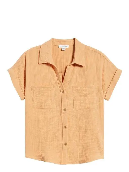 BEACHLUNCHLOUNGE Chicago Gauze Shirt - Caramel