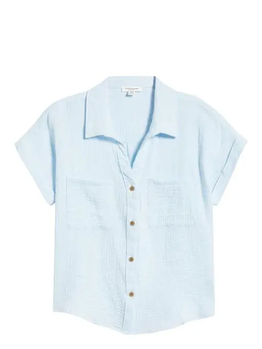 BEACHLUNCHLOUNGE Chicago Gauze Shirt - Lullaby Blue