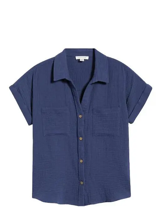 BEACHLUNCHLOUNGE Chicago Gauze Shirt - Navy Time