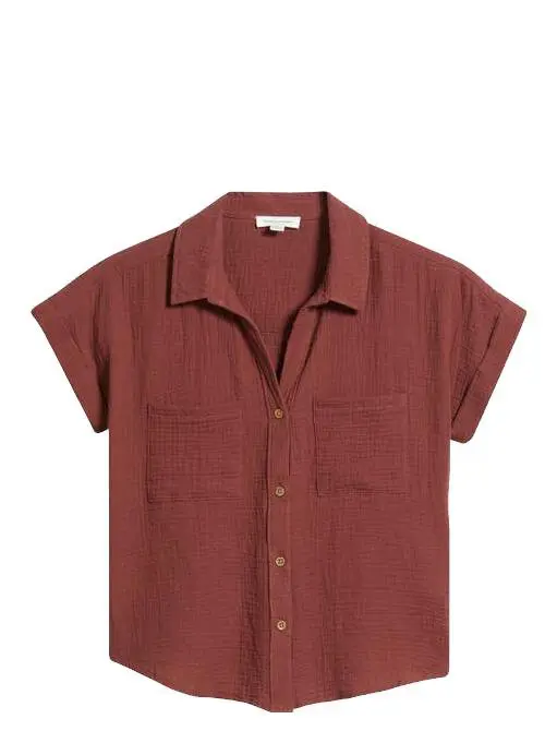 BEACHLUNCHLOUNGE Chicago Gauze Shirt - New Rusty