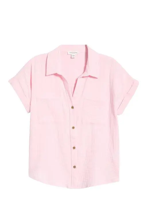 BEACHLUNCHLOUNGE Chicago Gauze Shirt - Pale Pink