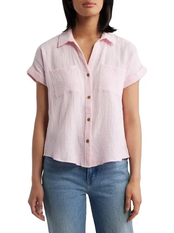 BEACHLUNCHLOUNGE Chicago Gauze Shirt - Pale Pink