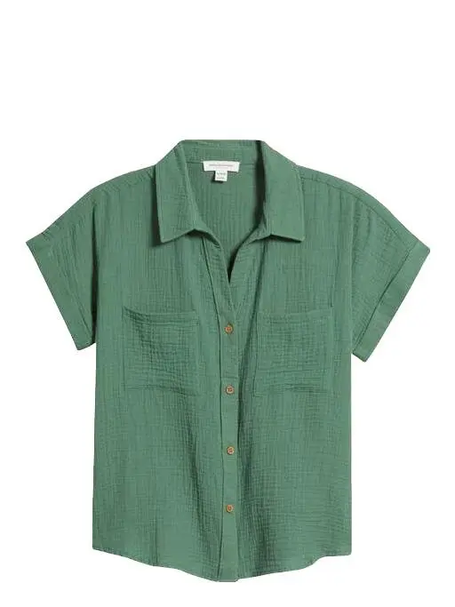 BEACHLUNCHLOUNGE Chicago Gauze Shirt - Parrot Green