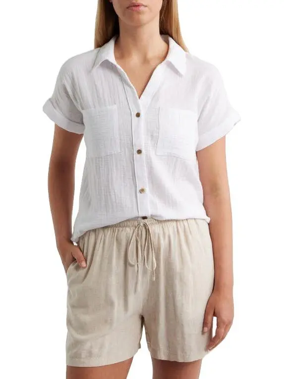 BEACHLUNCHLOUNGE Chicago Gauze Shirt - White