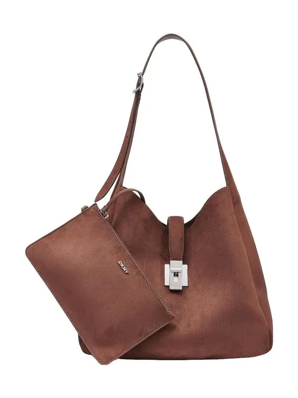 Dkny Daria Large Hobo Bag - Chocolate