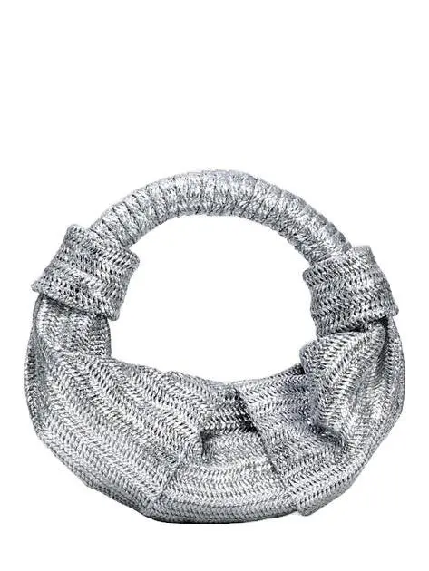 SIMONMILLER Raffia Lopsy Bag - Silver