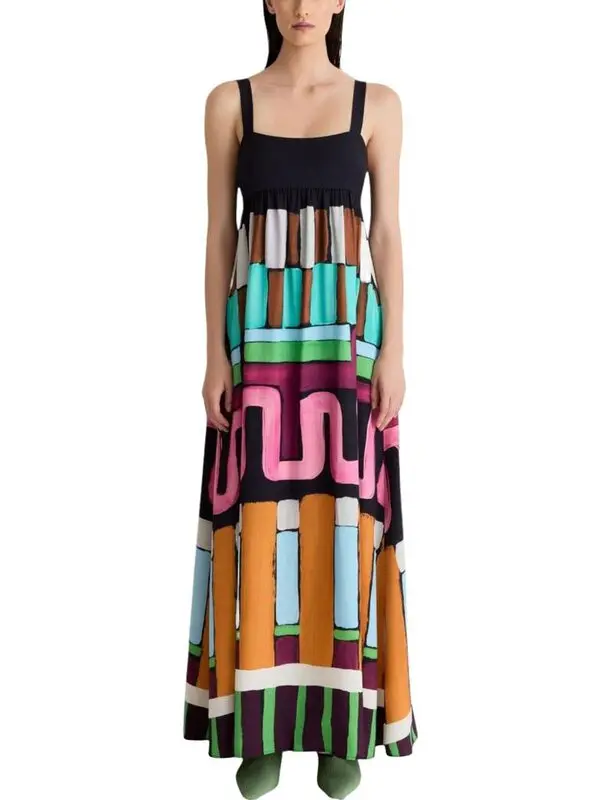 ROMY Nora Maxi Dress - Warped Linear