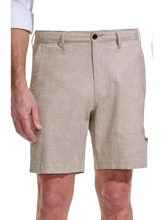 LANDS' END Classic Fit Linen Blend Shorts - Pale Desert Tan
