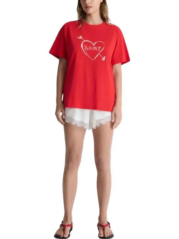 ROMY Cupid's Heart Graphic T-shirt - Red