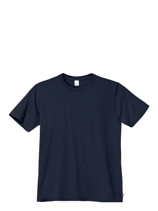 CITY THREADS USA-MADE Soft 100% Organic Cotton Short Sleeve Crew Tee - Navy