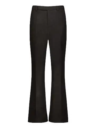 SAINT PERRY Wool Flare Trousers - Black