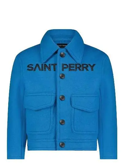 SAINT PERRY Love Boxy Jacket - Blue