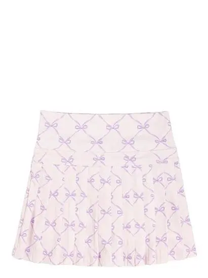 SWEET WINK Bow Trellis Athletic Skort - Lavender