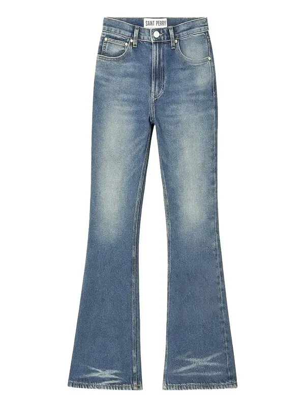 SAINT PERRY Angel Flare Denim Jeans - Blue