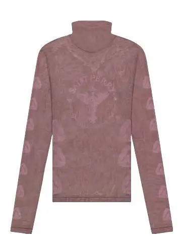SAINT PERRY Naked Angel Mesh Turtleneck - Purple