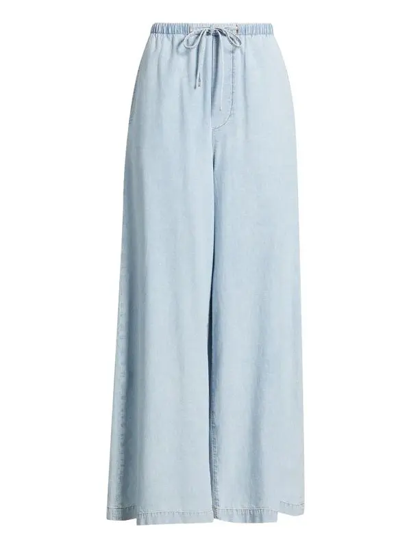 FRAME The Offshore Wide Leg Drawstring Pants - Seashade