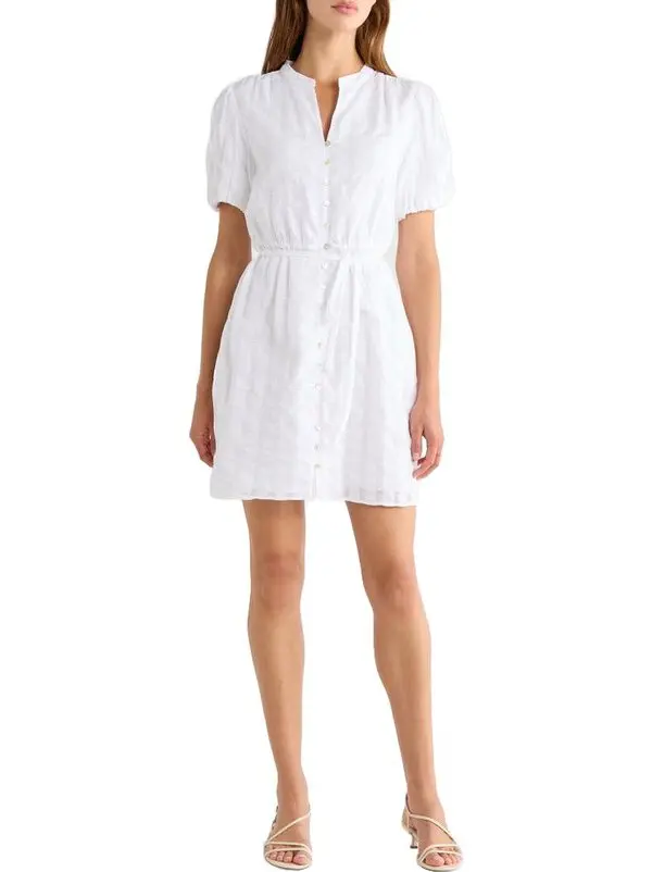 Halogen Balloon Sleeve Shirtdress - Bright White
