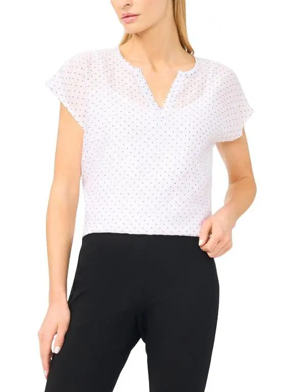 Halogen Polka Dot Popover Shell - Bright White