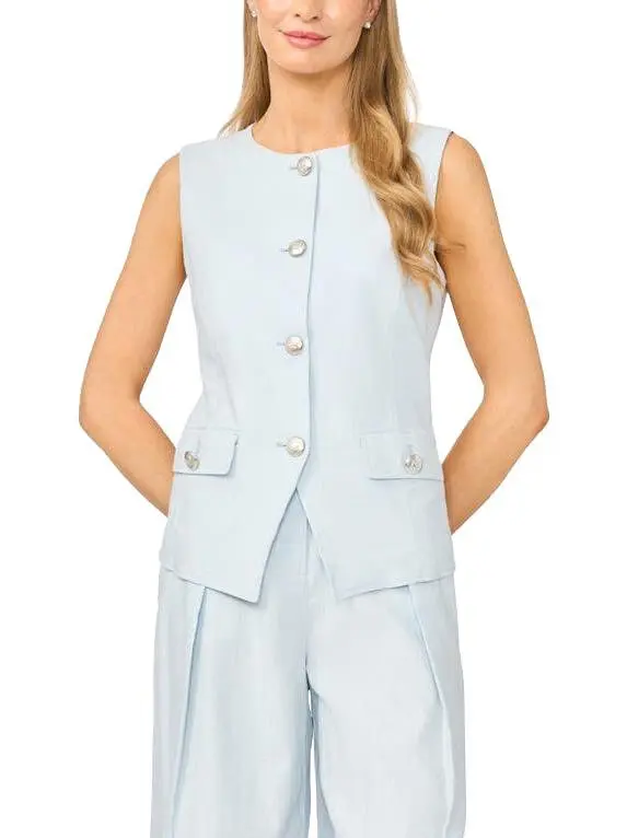 Halogen Crewneck Cutaway Vest - Airy Blue