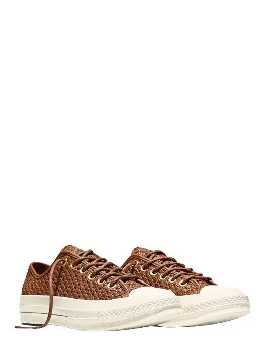CONVERSE Chuck 70 Woven Leather Low Top Sneakers - Unearthed/unearthed/egret