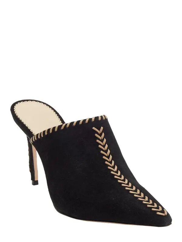 Cinq À Sept Susan Whipstitch Mule - Black/brown Sugar