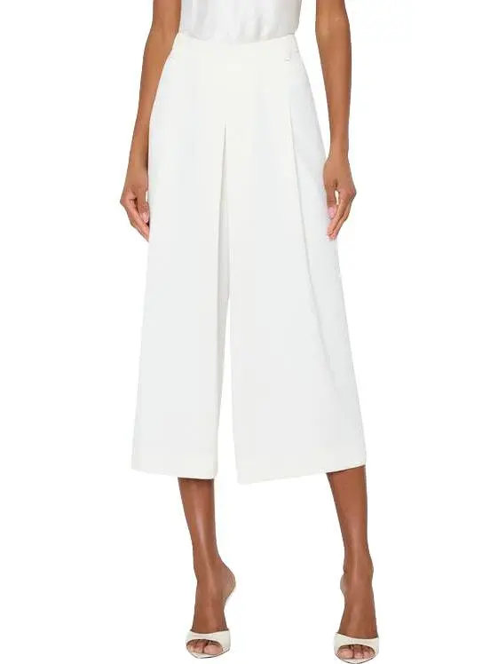 MILLY Layla Pleated Culottes - White