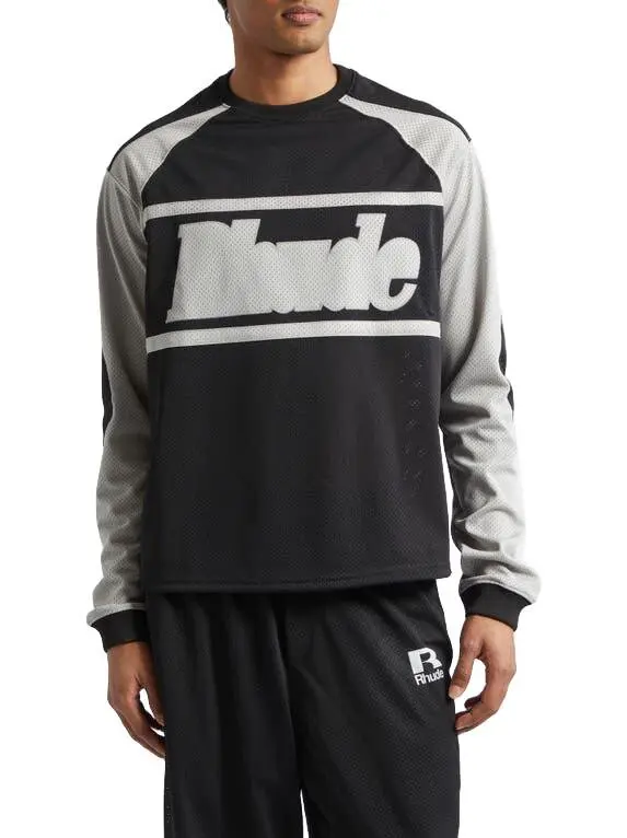 Rhude Moto Mesh Shirt - Black/grey