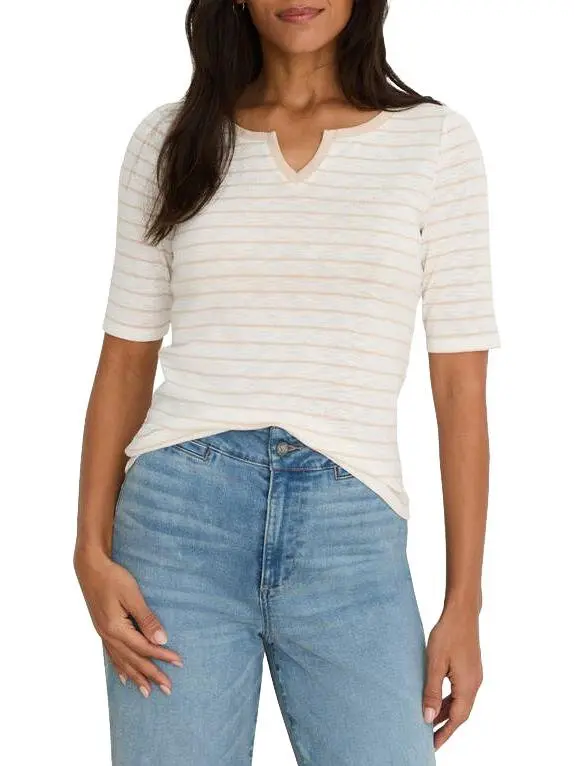 NIC+ZOE Striped Cotton Top - Neutral Multi