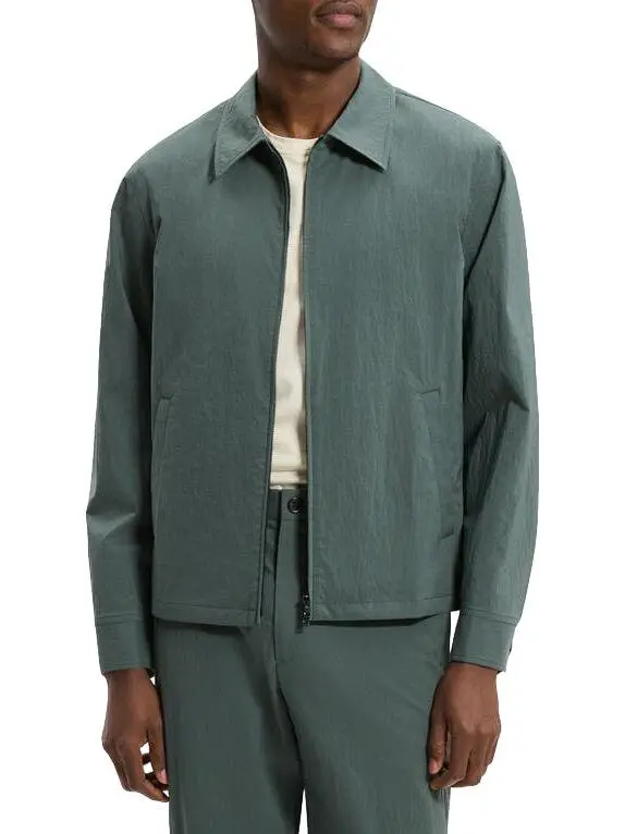 Theory City Crinkle Zip Jacket - Pine Grove