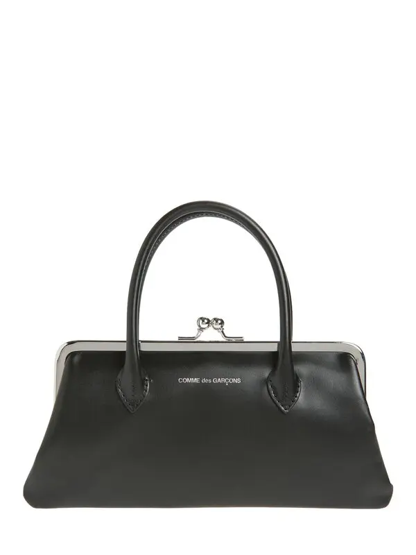Comme Des Garçons Large Frame Top Handle Bag - Black