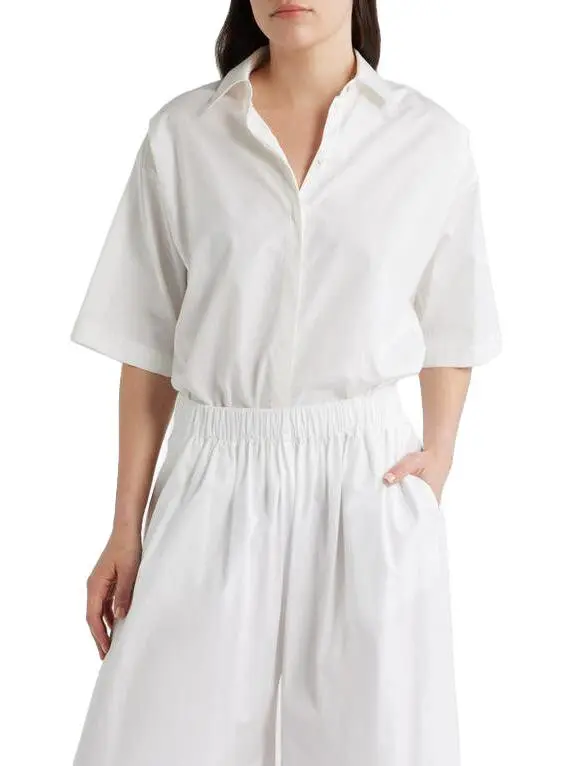 BOSS Bimina Cotton Button-up Shirt - Bright White