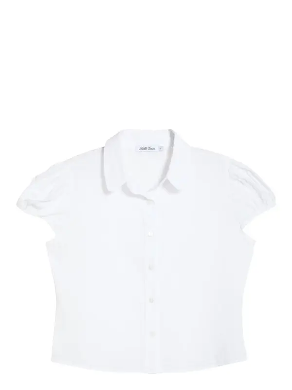 BELLA VENICE Eloise Cotton Button-up Top - White