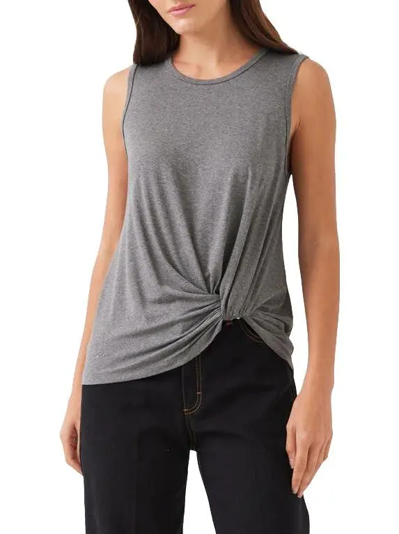 Karen Kane Knot Detailing Jersey Tank - Heather Gray