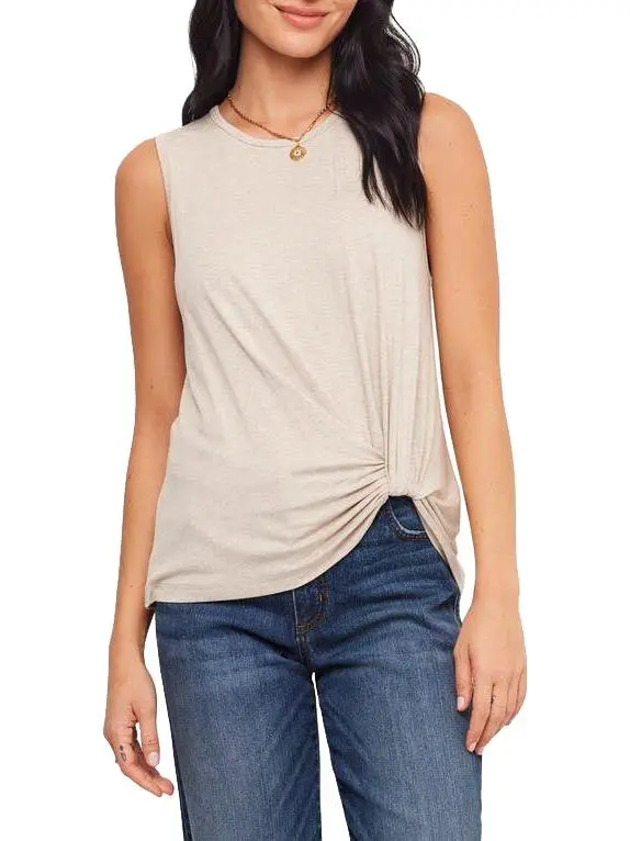 Karen Kane Knot Detailing Jersey Tank - Oatmeal