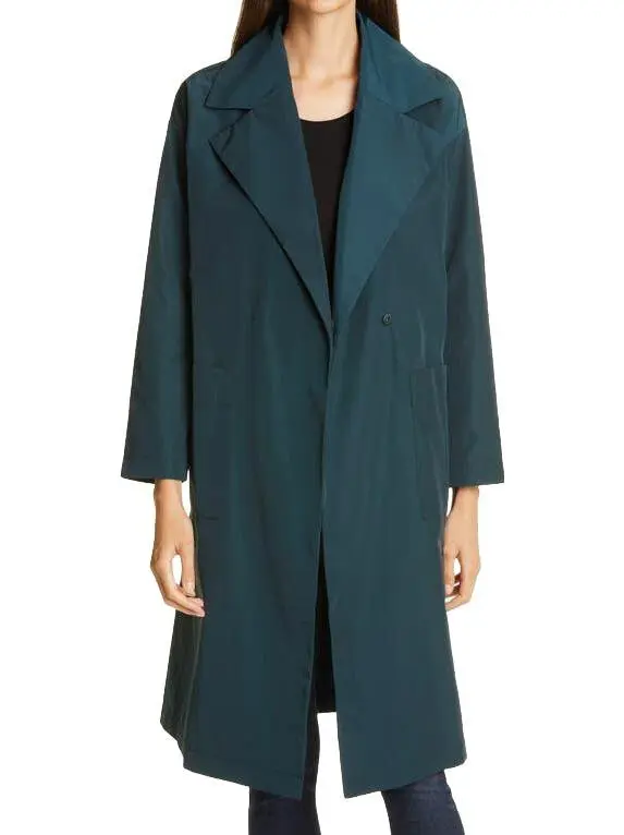 Eileen Fisher Notch Lapel Trench Coat - Fongt