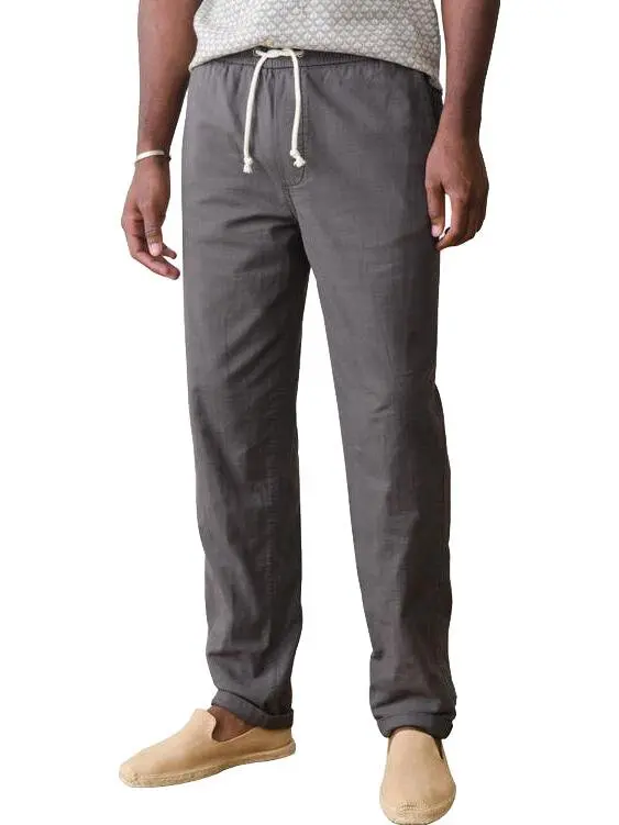 Marine Layer Stretch Cotton Drawstring Beach Pants - Faded Black