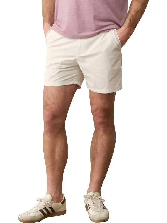 Marine Layer High Five 5-inch Flat Front Chino Shorts - Stone