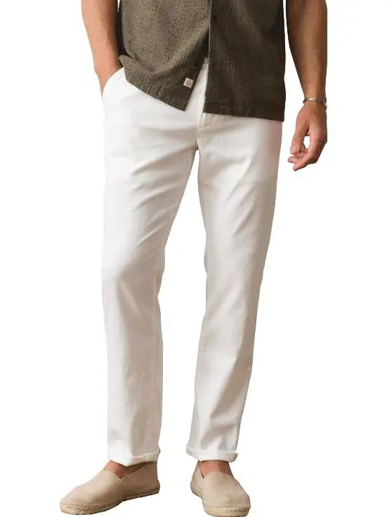 Marine Layer Saturday Flat Front Hemp Blend Chinos - White