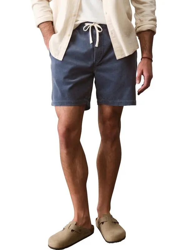 Marine Layer 6-inch Corduroy Drawstring Shorts - Faded Navy