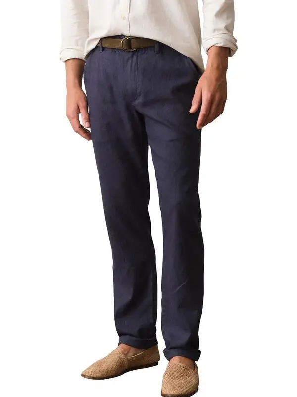 Marine Layer Saturday Flat Front Hemp Blend Chinos - Navy