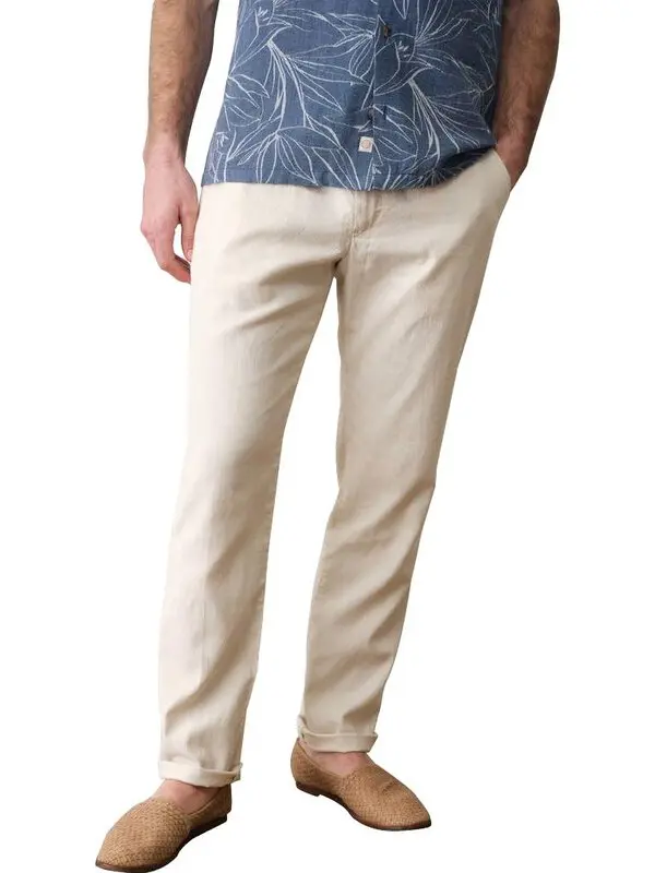 Marine Layer Saturday Slim Straight Leg Chinos - Natural