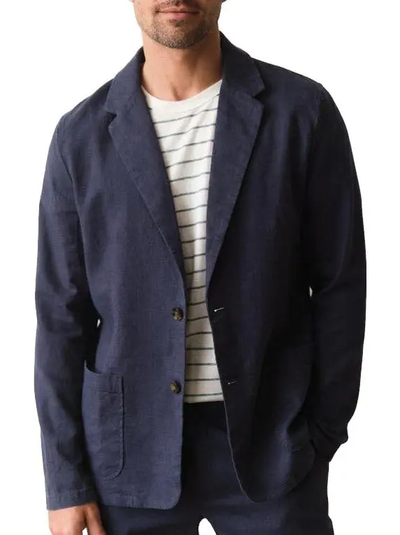 Marine Layer Hemp Blend Blazer - Navy