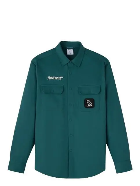 OVO X Friday The 13th 3d Work Shirt - Green