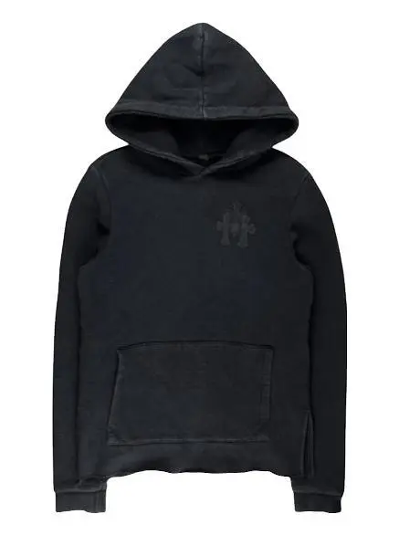 Chrome Hearts 711 Cemetery Cross Nylon Hoodie - Black