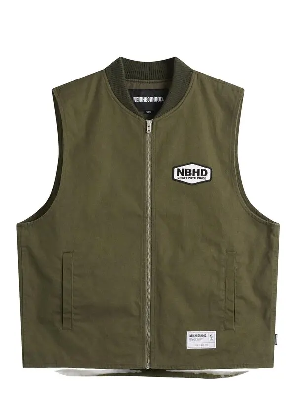 NEIGHBORHOOD Zip Work Vest - Olive Drab