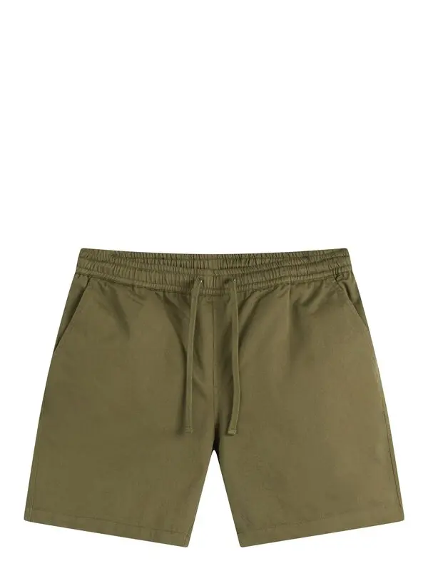 Universal Works Twill Beach Shorts - Light Olive